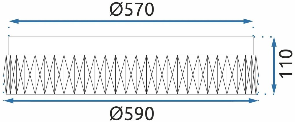 Toolight Stropní LED osvětlení Crystal Modern D7 APP1723-C 60cm zlaté