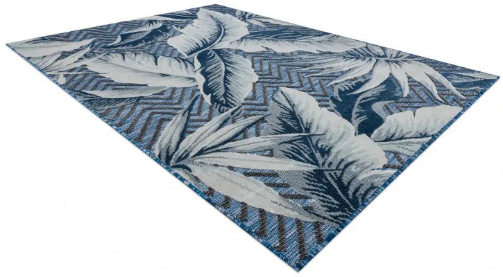 Dywany Łuszczów, Kusový koberec Botanic 65242 Feathers navy – na ven i na doma, 117x170, modrá, chodba / předsíň
