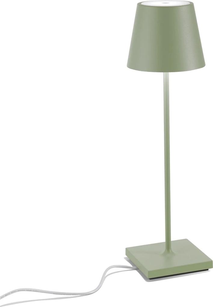 Stolní lampa Poldina 38 cm hnědá