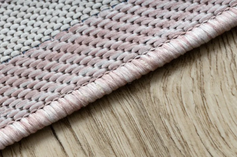 Dywany Łuszczów, Kusový koberec Sion Sisal Labirinth 22376 pink/ecru – na ven i na doma, 80x150, růžová, chodba / předsíň