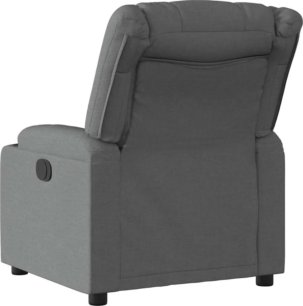 Elektrické polohovací křeslo tmavě šedé textil 3206568