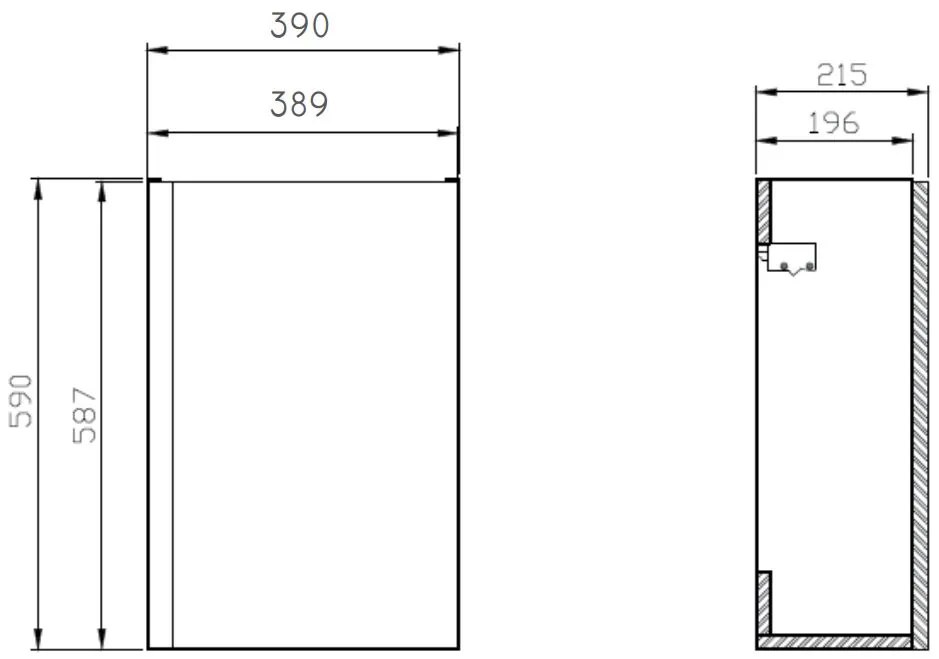 Cersanit Moduo, závěsná skříňka + umyvadlo 40 cm, antracitová, S801-467-DSM