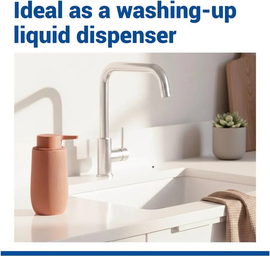 Hnědý plastový dávkovač mýdla 400 ml Fablo – Wenko