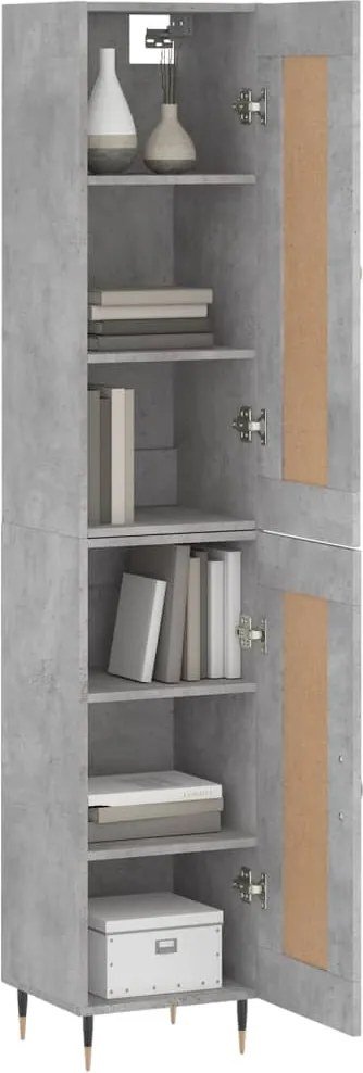 Skříň highboard betonově šedá 34,5x34x180 cm kompozitní dřevo 3200437