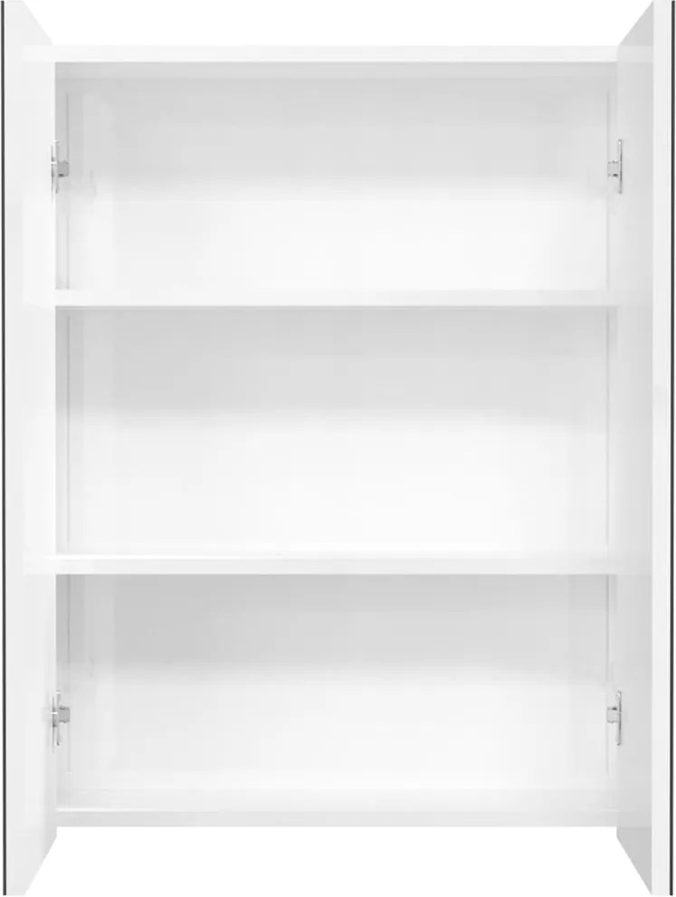 Koupelnová skříňka se zrcadlem 60 x 15 x 75 cm MDF zářivě bílá 331525