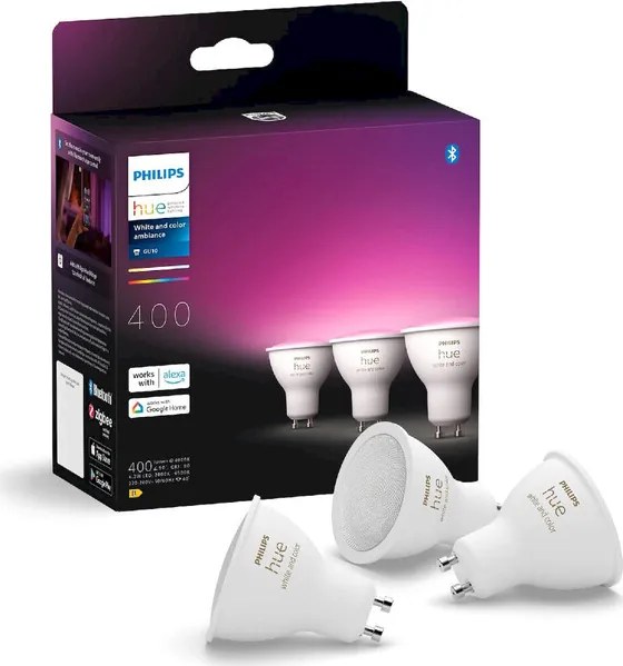 Philips Hue WACA sada 3x žárovka LED GU10 4,2W 400lm 2000-6500K RGB CRI80 IP20