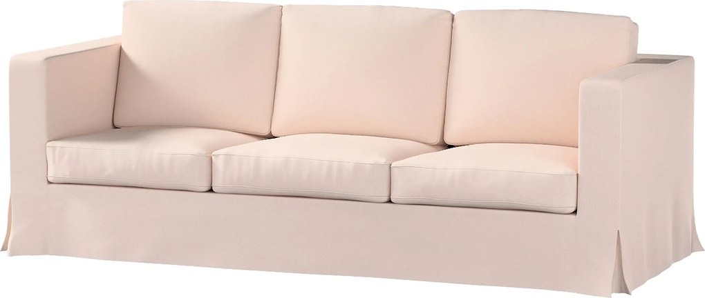 Potah na pohovku IKEA Karlanda 3-místná nerozkládací, dlouhý barva růžová látka pletený vzor