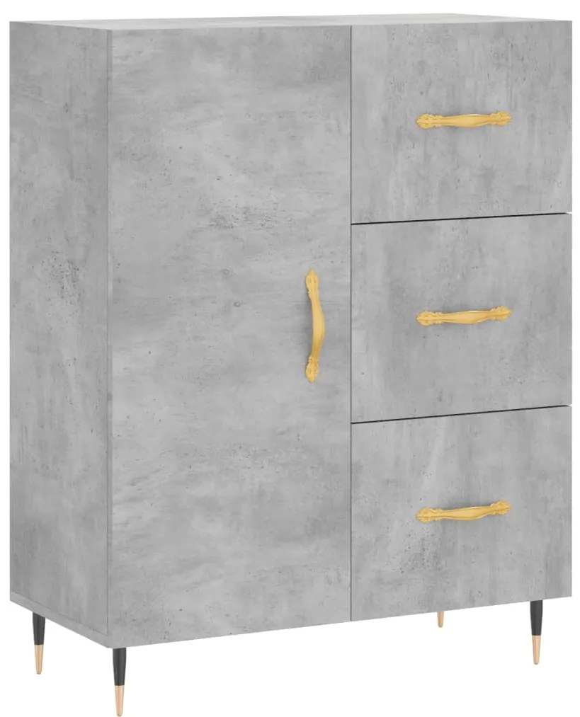 Skříň highboard betonově šedá 69,5x34x180 cm kompozitní dřevo - Default Title