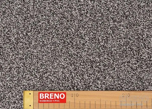 Breno Metrážový koberec MODENA 47667 šedý, šíře 400 cm