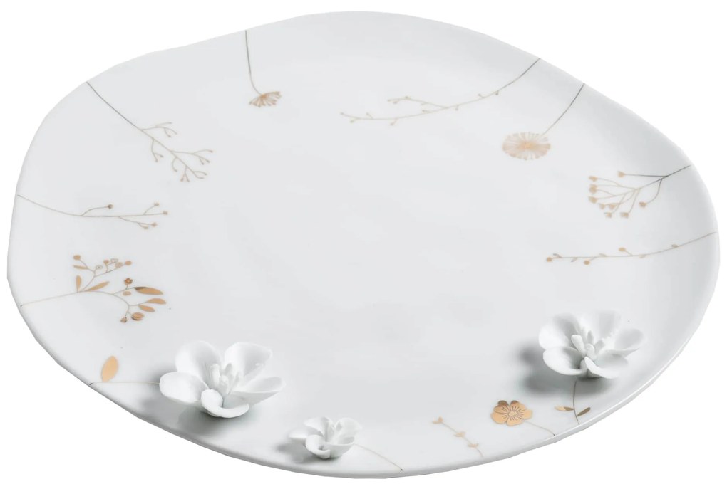 räder Porcelánový talíř Wildflower Meadow 28 cm, bílá barva, porcelán