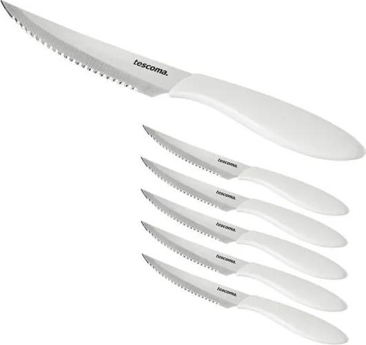 TESCOMA Nůž steakový PRESTO 12 cm, 6 ks, bílá