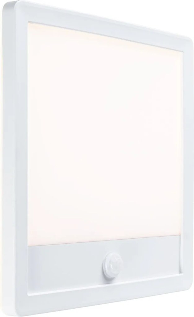 P 94663 LED venkovní panel Lamina vč. pohybové čidlo IP44 hranaté 250x250mm 3000K 14,5W 230V bílá umělá hmota - PAULMANN
