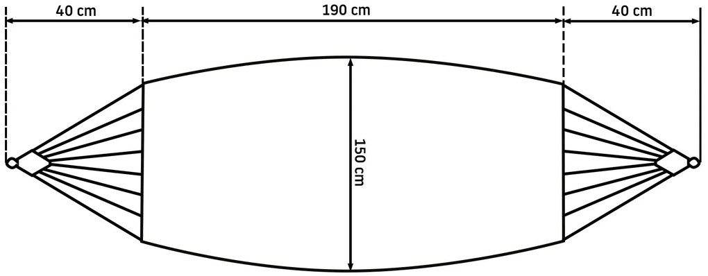 Toolight, houpací síť String pletená 400256, ecru-bílá, OGR-04852