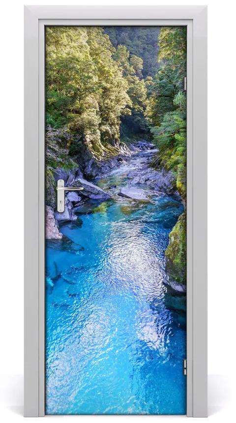 Fototapeta na dveře samolepící řeka v lese 75x205 cm