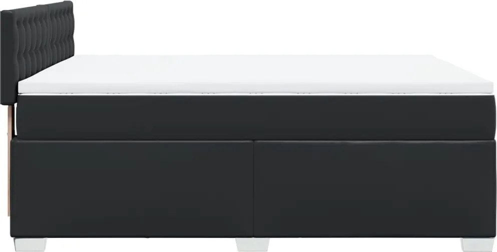 Box spring postel s matrací černá 160x200 cm umělá kůže 3286128