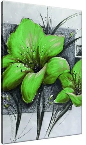 Ručně malovaný obraz Nádherné zelené Vlčí máky 70x100cm RM2457A_1AB