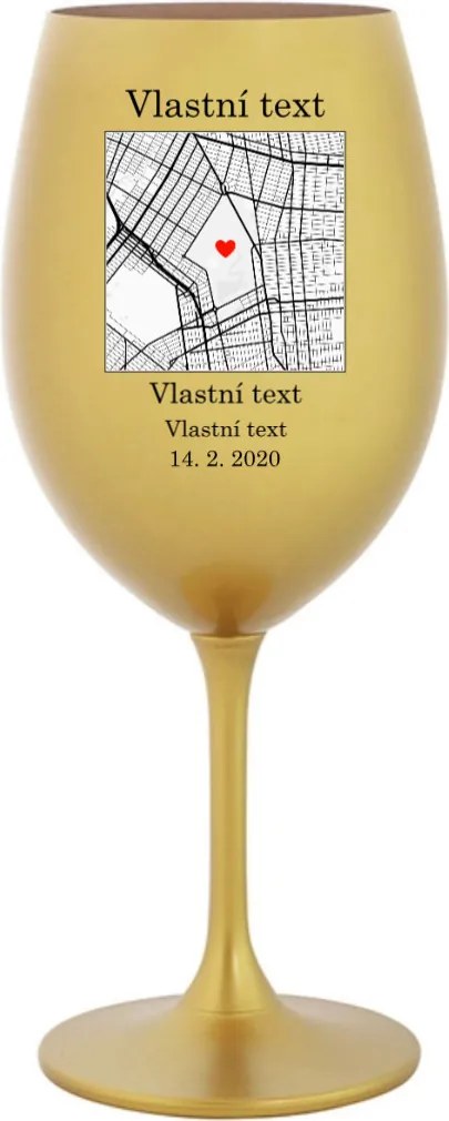 Personalizovaná sklenice s mapou