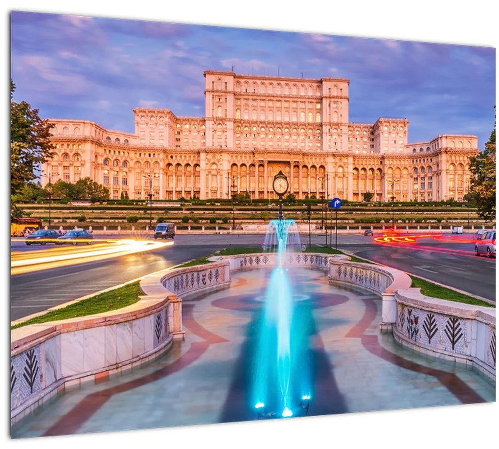 Skleněný obraz - Bukurešť, Rumunsko (70x50 cm)