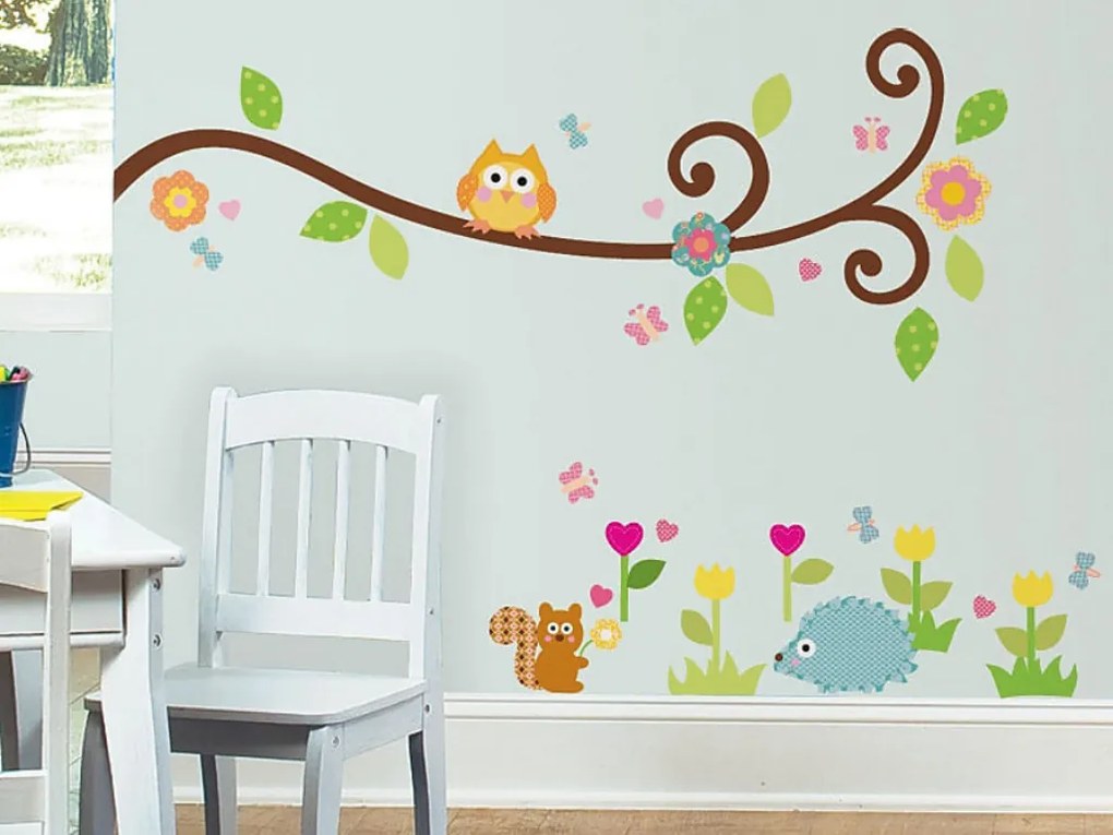 York Wallcoverings Nálepky na zeď se zvířecím motivem SOVA a kamarádi