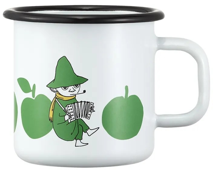 Hrnek Moomin Joyful Apples 0,37l, smalt / bílo-zelený