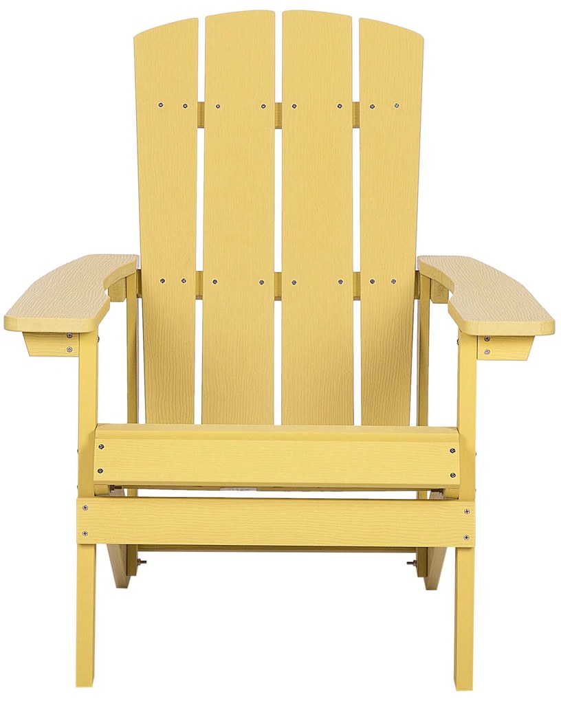 Zahradní židle v žluté barvě ADIRONDACK Beliani