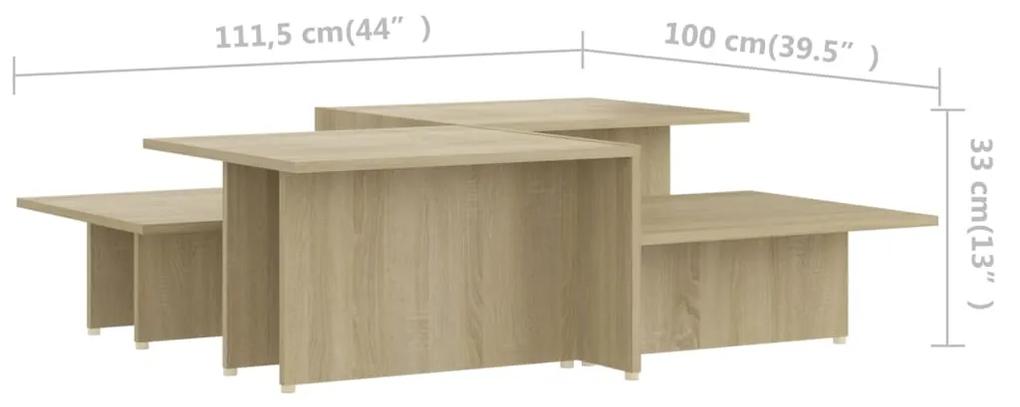 vidaXL Konferenční stolky 2 ks dub sonoma 111,5x50x33 cm dřevotříska