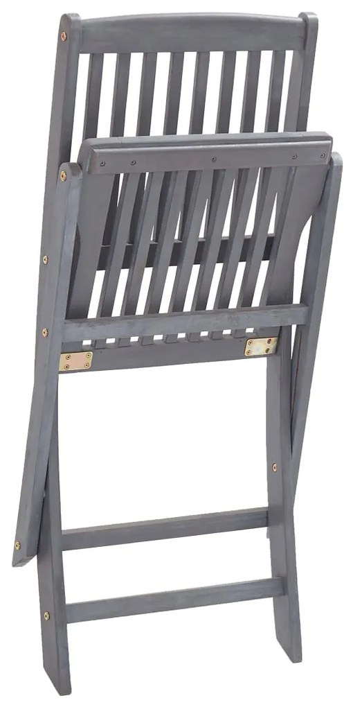 Skládací zahradní židle s poduškami 4 ks masivní akáciové dřevo,  3064579