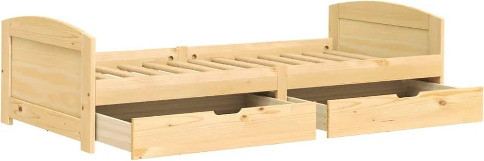 Válenda se 2 zásuvkami IRUN 90x200 cm masivní borové dřevo 3185207