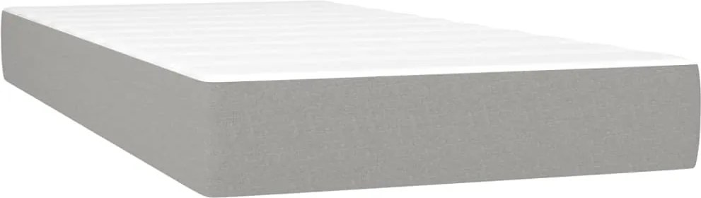Box spring postel s matrací světle šedá 90x200 cm textil 3140185