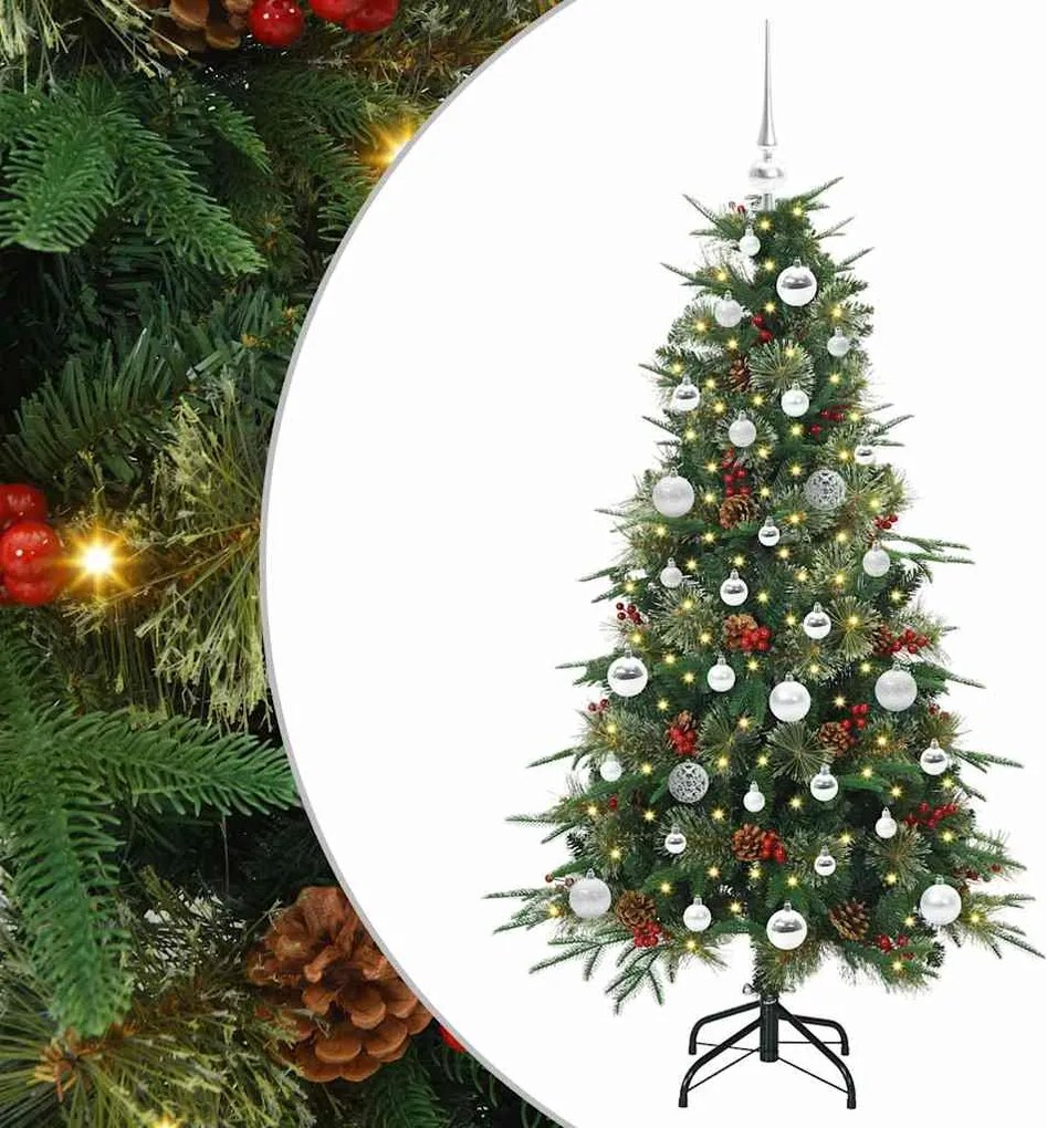 Umělý Skládací Vánoční Strom s stojanem Zelená 150 cm PE a PVC 3397411