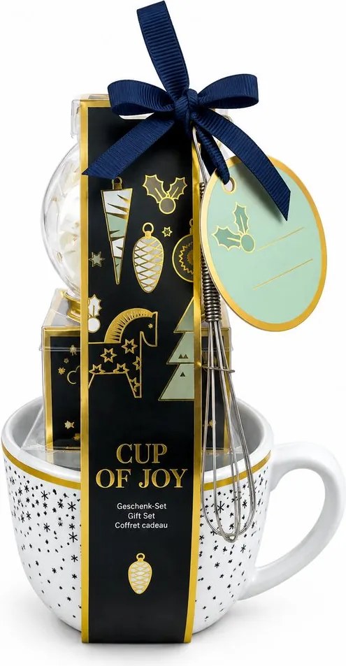 CUP OF JOY Velký hrnek s čokoládou - modrá