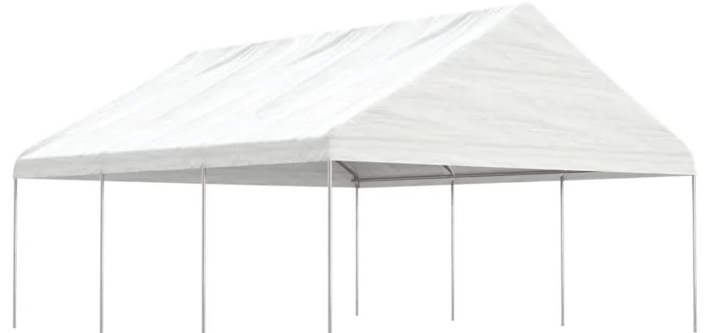 Altán se střechou bílý 6,69 x 5,88 x 3,75 m polyethylen 3155519