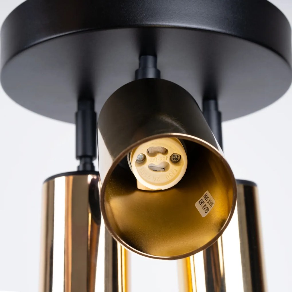 Sollux Lighting Stropní svítidlo WINX 3P Černá/zlaté