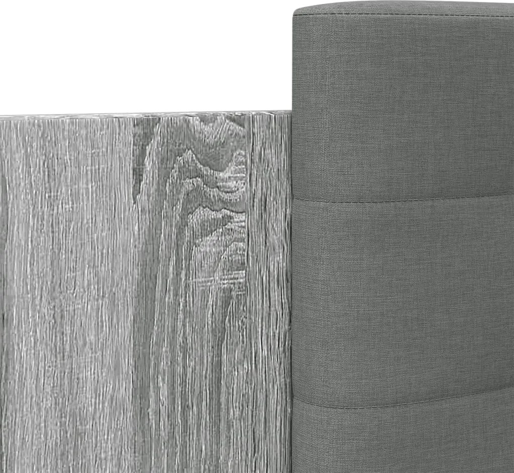 Rám postele s čelem šedý sonoma 90 x 190 cm kompozitní dřevo 3209973