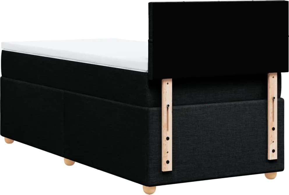 Box spring postel s matrací černá 90x190 cm textil 3286537