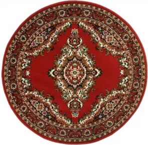 Kusový koberec TEHERAN T-102 red kruh, 190x190 (průměr) kruh, červená, chodba / predsieň, Alfa Carpets