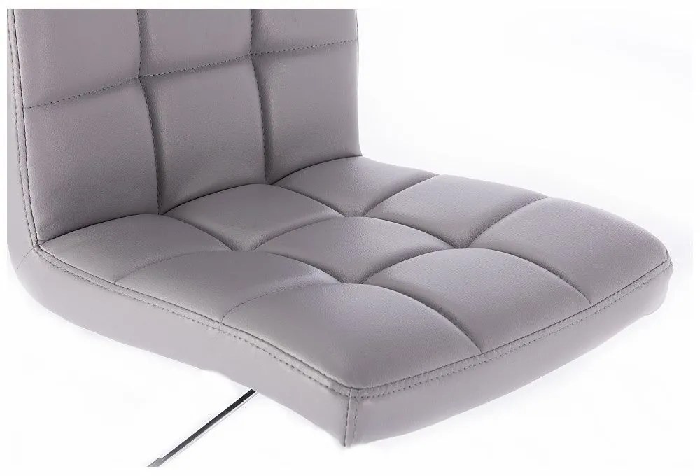 LuxuryForm DESIGN Otočná židle TOLEDO na stříbrném kříži - šedá