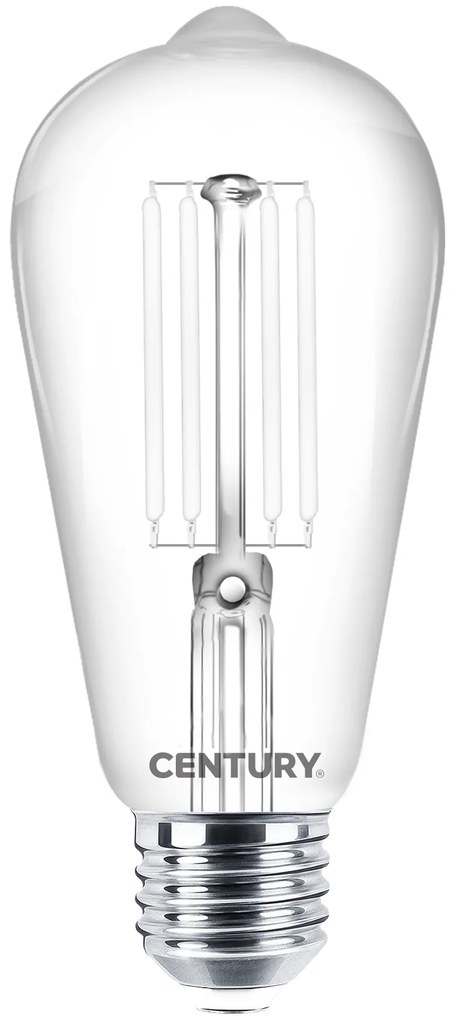 Filamentová žárovka CENTURY Edison ST64 7,5W E27 4000K bílé vlákno