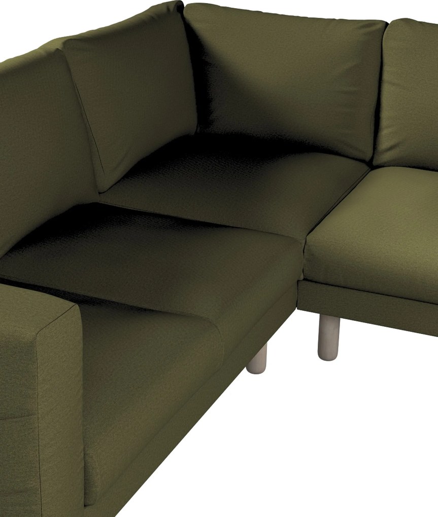 Potah na pohovku IKEA Norsborg rohová 4-místná barva zelená látka pletený vzor
