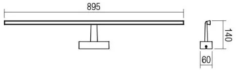 Redo 01-1677 -LED Koupelnové osvětlení zrcadla NEPTUNE LED/18W/230V 89,5 cm IP44