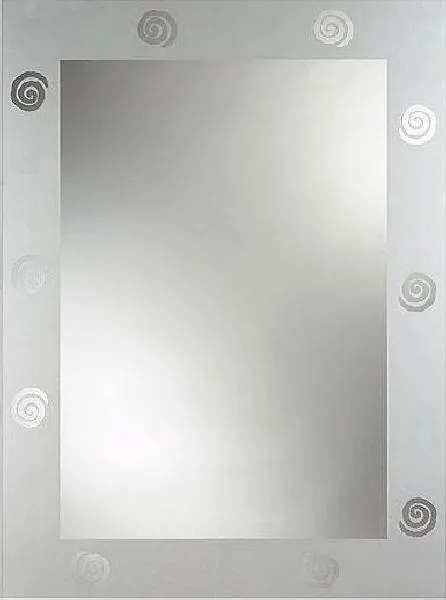 Amirro Zrcadlo na zeď do pokoje do ložnice dekorativní s potiskem ANDREJ 60 x 80 cm s potiskem - spirála 226-284