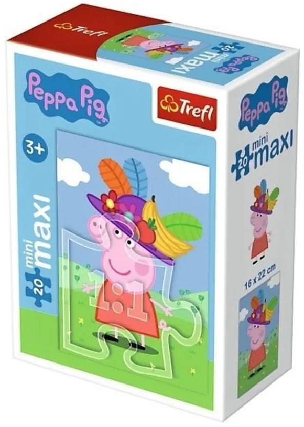 TREFL Puzzle Peppa Pig v klobouku 20 dílků