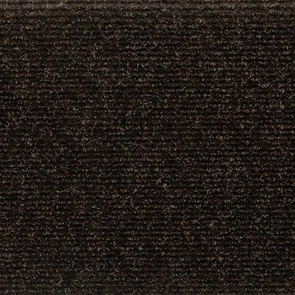 Schodové rohože samolepicí 30 ks 65 x 21 x 4 cm tmavě hnědé s obdélníkovým okrajem 3365697