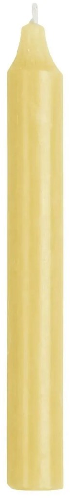 IB LAURSEN Vysoká svíčka Rustic Yellow 18 cm, žlutá barva, vosk