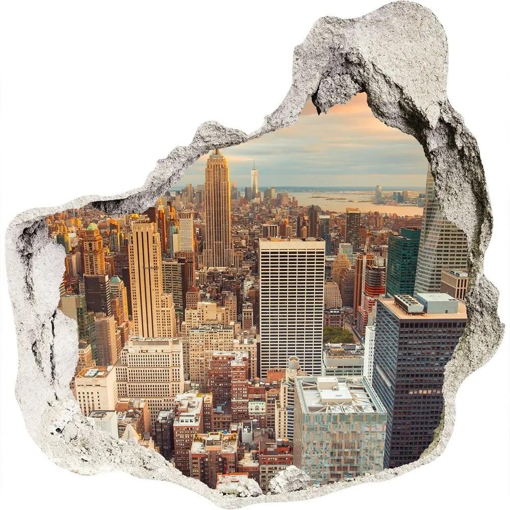 Wallmuralia Nálepka fototapeta 3D New York z ptačího pohledu 75x75 cm