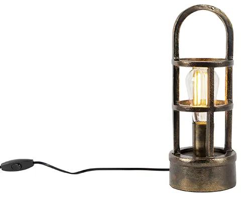 Art Deco stolní lampa bronzová 35 cm - Kevie