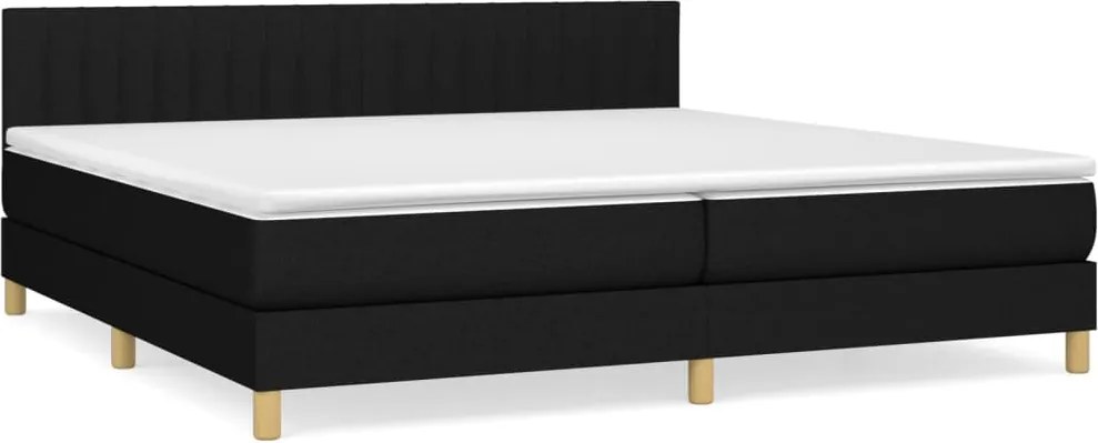 Box spring postel s matrací černá 200x200 cm textil 3140803