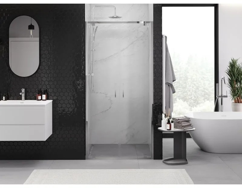 Mexen Exo, dvojité křídlové sprchové dveře 70x200 cm, 6mm čiré sklo, chromový profil, 8182-070-000-01-00