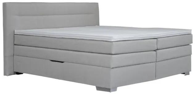BLANÁŘ Americká postel boxspring Doria, s úložným prostorem, 140x200 cm, béžová