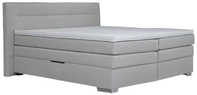 BLANÁŘ Americká postel boxspring Doria, s úložným prostorem, 160x200 cm, šedá